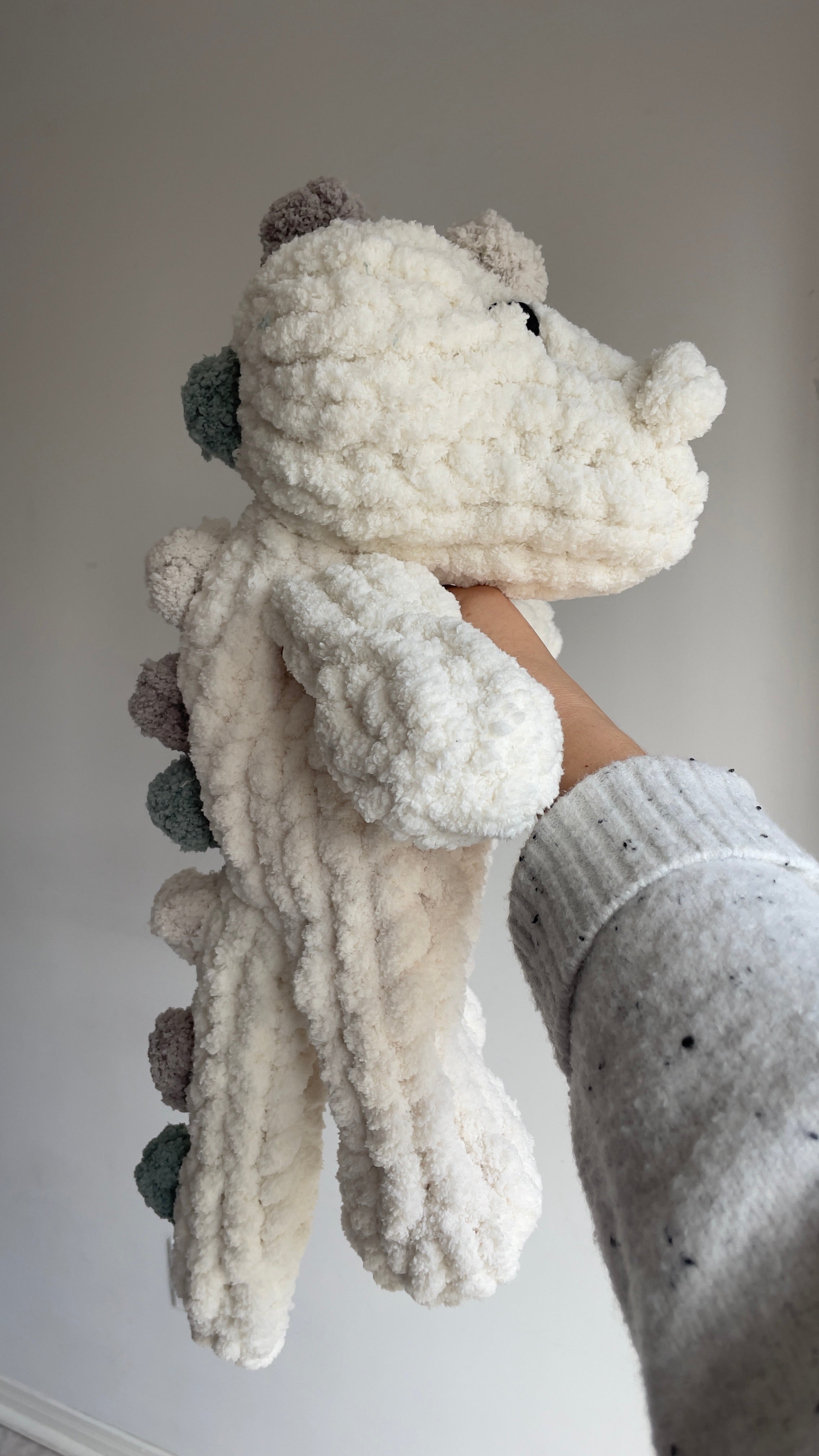 Rexy Dino Snuggler | Plush Dinosaur Toy | Chenille Yarn Dino – Off By ...