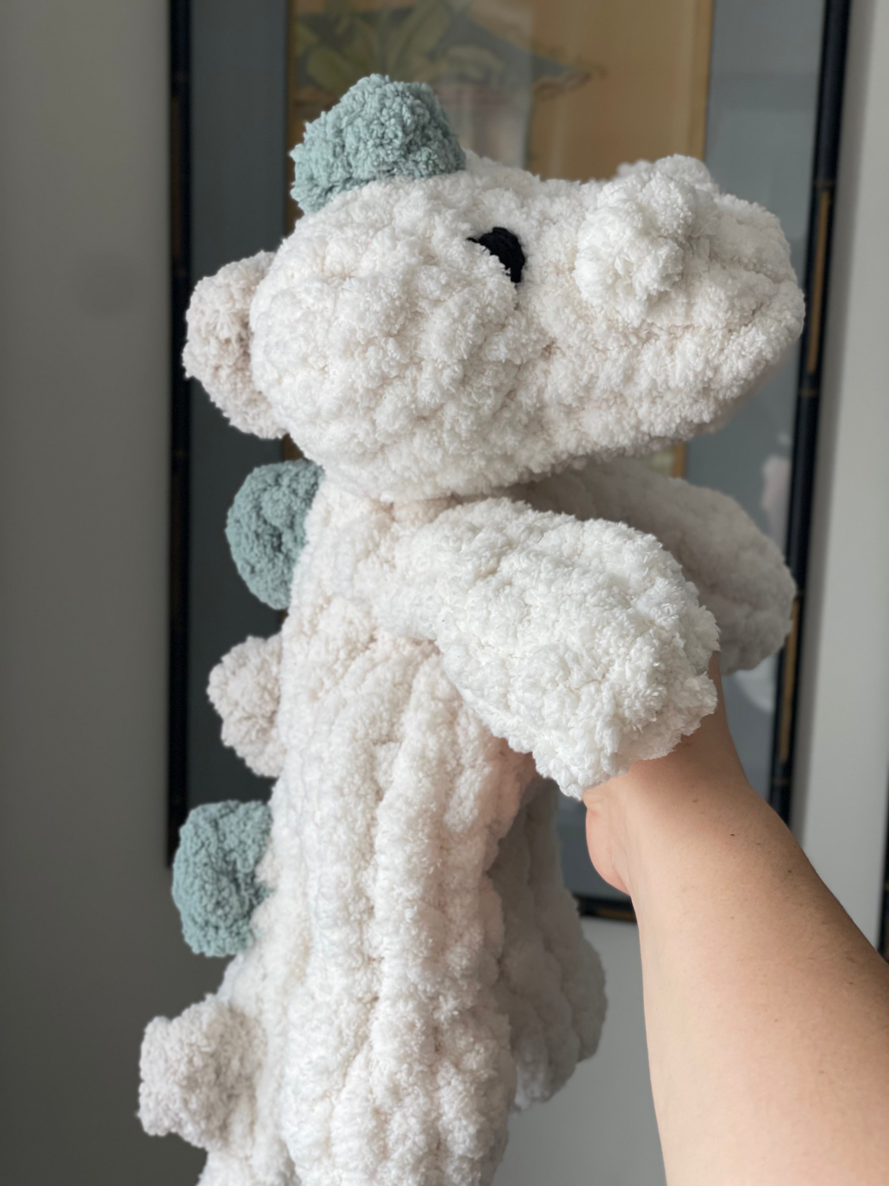 Baby Rexy Dino Snuggler | Plush Dinosaur Toy | Chenille Yarn Dino – Off ...
