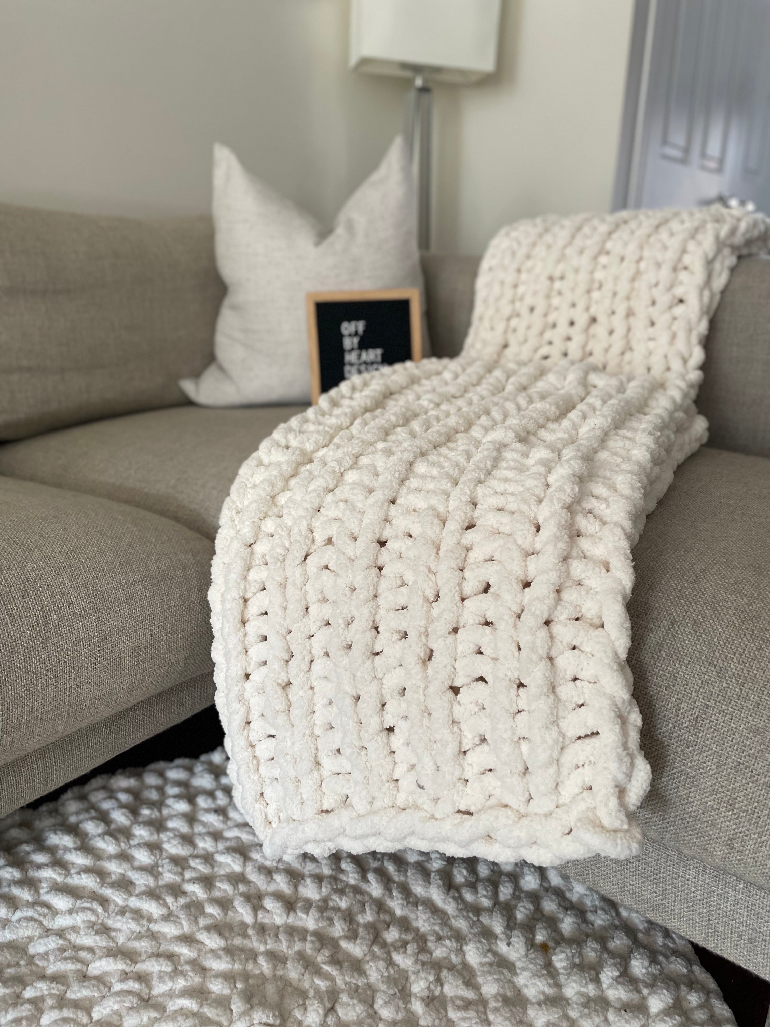 Healing Hand, Chunky Knit Bone White - Cable Knit (Solid) – Off By ...